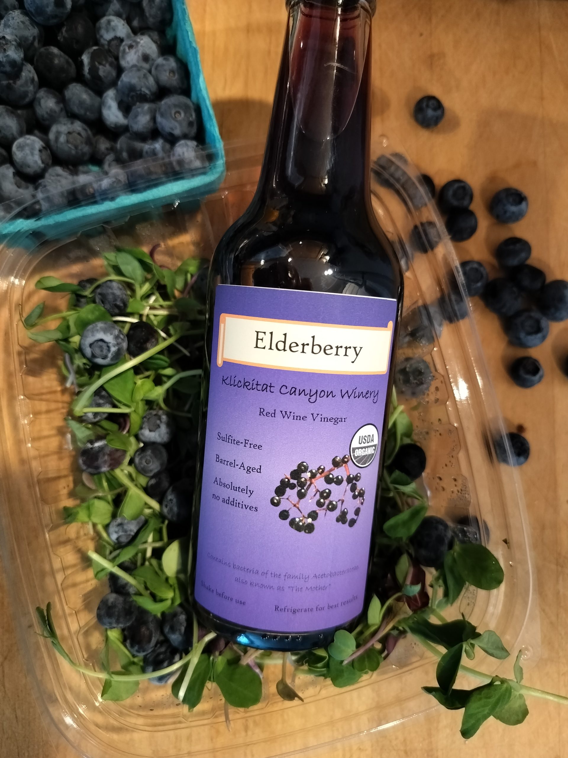 Organic Elderberry Vinegar - Klickitat Canyon Winery